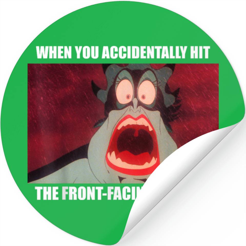 Disneyss The Little Mermaid Ursula Front facing Camera Meme Stickers ...
