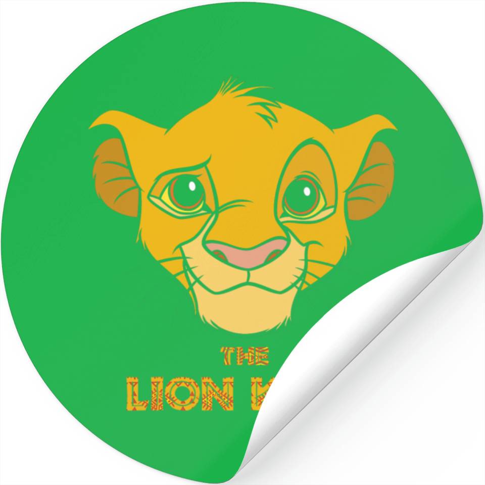 Disney The Lion King Young Simba Portrait & Title Logo Stickers | ID ...