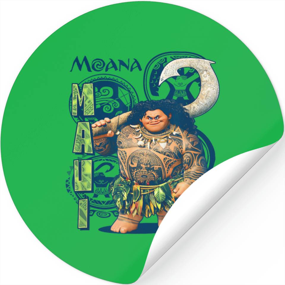 Disney Moana Maui Confident Pose Tribal Symbols Stickers | ID 21509434 ...