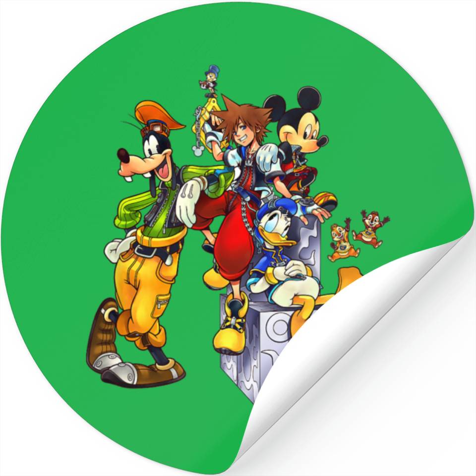 Disney Kingdom Hearts Goofy Mickey & Donald Sora Block Shot Stickers ...