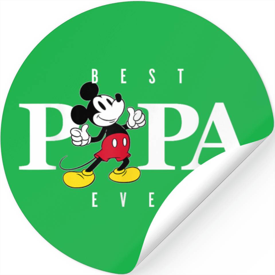 Disney Mickey Mouse Thumbs Up Best Papa Ever Fathers Day Stickers | ID ...