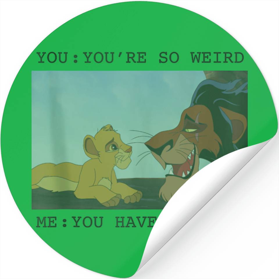 Disneyss The Lion King Simba Scar You're So Weird Meme Stickers | ID ...