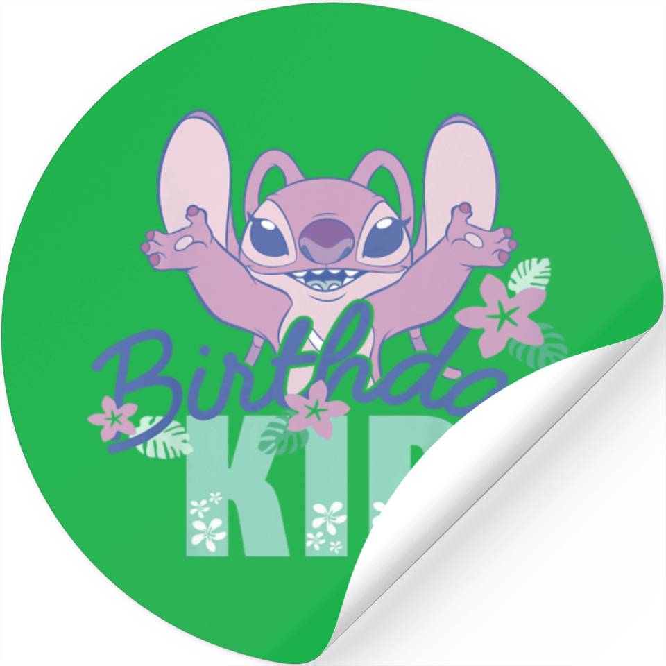 Kids Disney Lilo & Stitch Birthday Kid Retro Ang Stickers | ID 21681232 ...