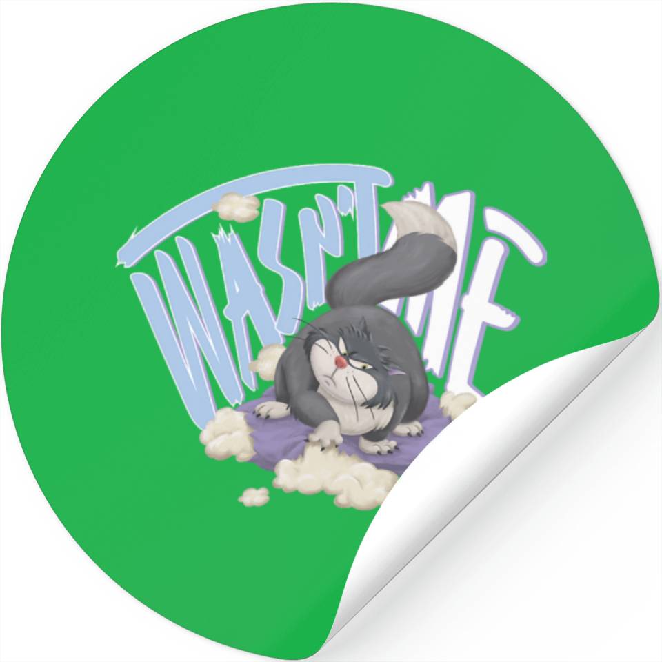 Disney Villains Lucifer Being Messy Wasn't Me Big Chest Logo Stickers ...