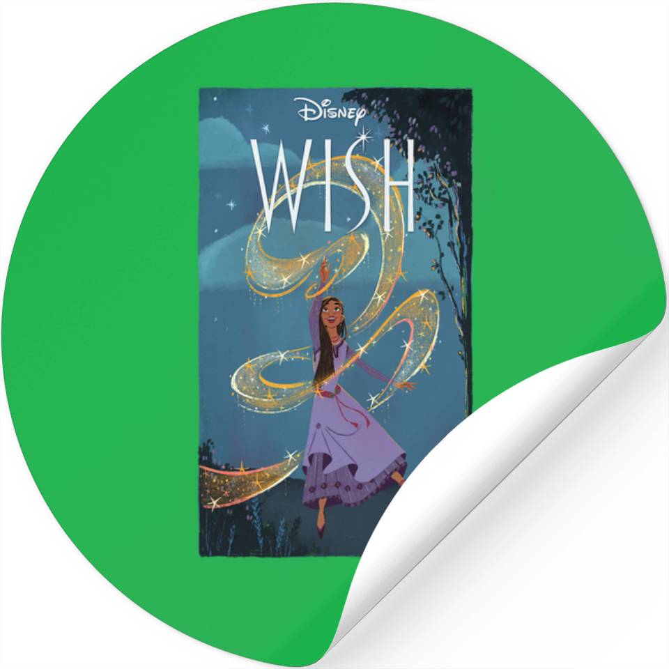 Disney Wish Asha Starry Swirl Rosas Night and Movie Logo Stickers | ID ...