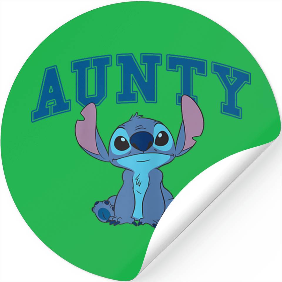 Disney Lilo Stitch Aunty Cute Stitch Big Chest Text Logo Stickers | ID ...