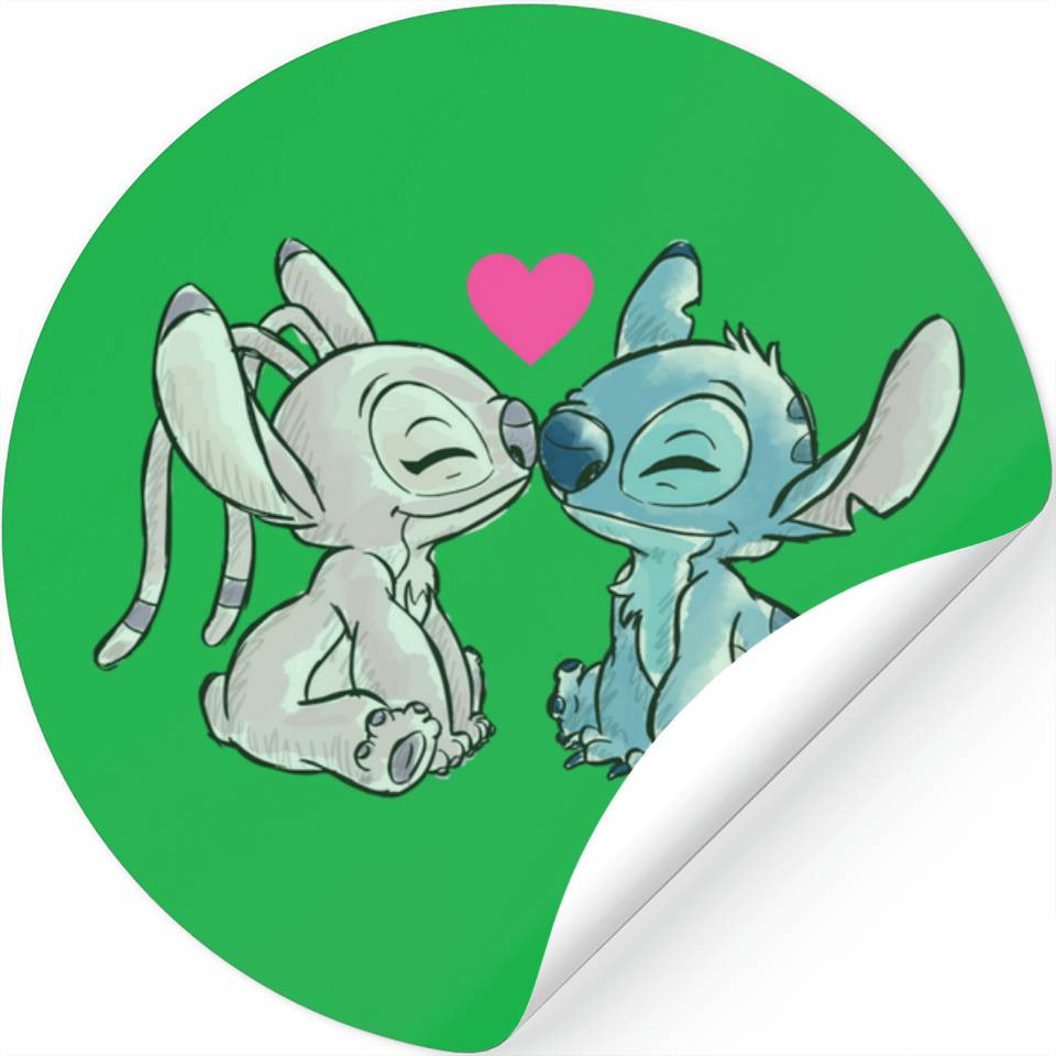 Disney Lilo Stitch Valentines Day Stitch Angel Couple Valentines ...