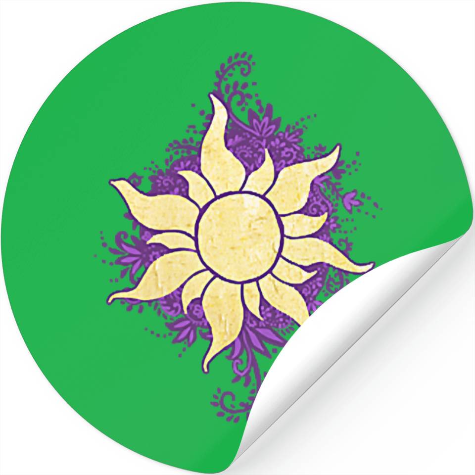 Disney Tangled Gold Sun Doodle Pendant Graphic Stickers | ID 22141152 ...