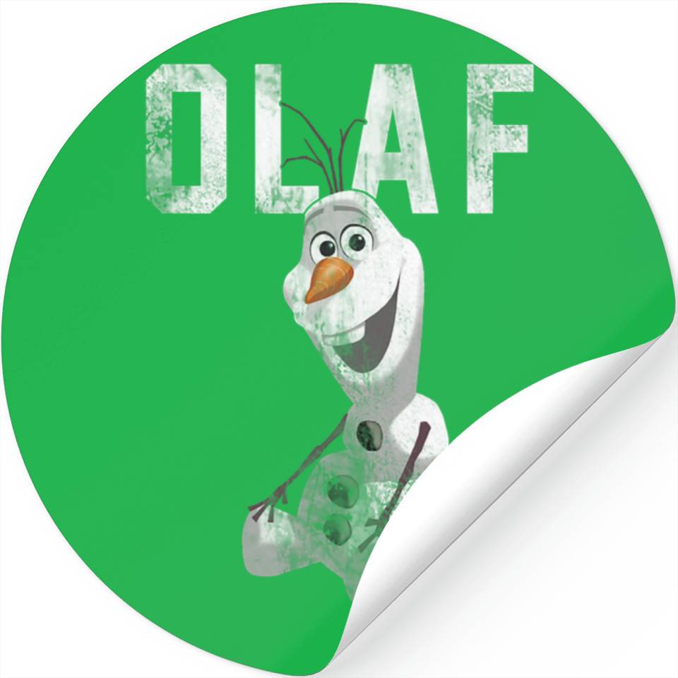 Disney frozenss Cute Olaf Distressed Big Chest Portrait Stickers | ID ...
