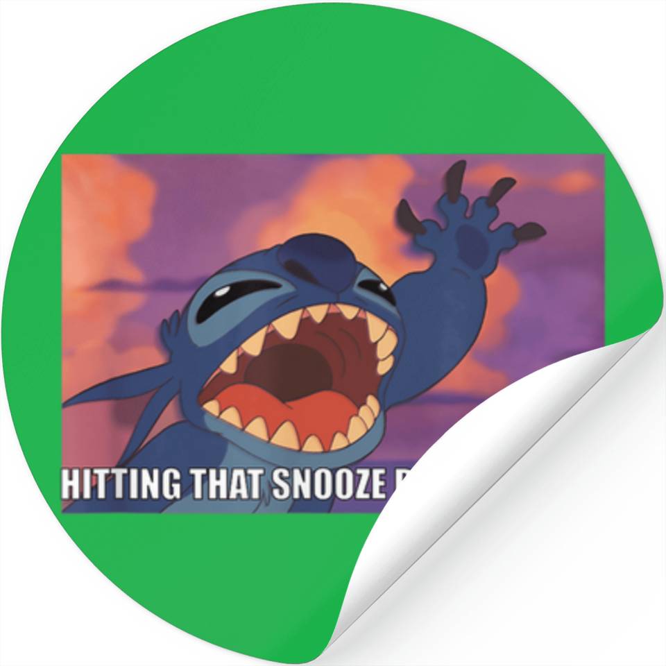 Disney Lilo Stitch Hitting That Snooze Button Li Stickers | ID 22679871 ...