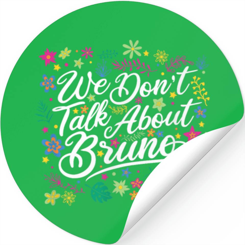 Disney Encanto We Dont Talk About Bruno Floral T Stickers | ID 22694213 ...