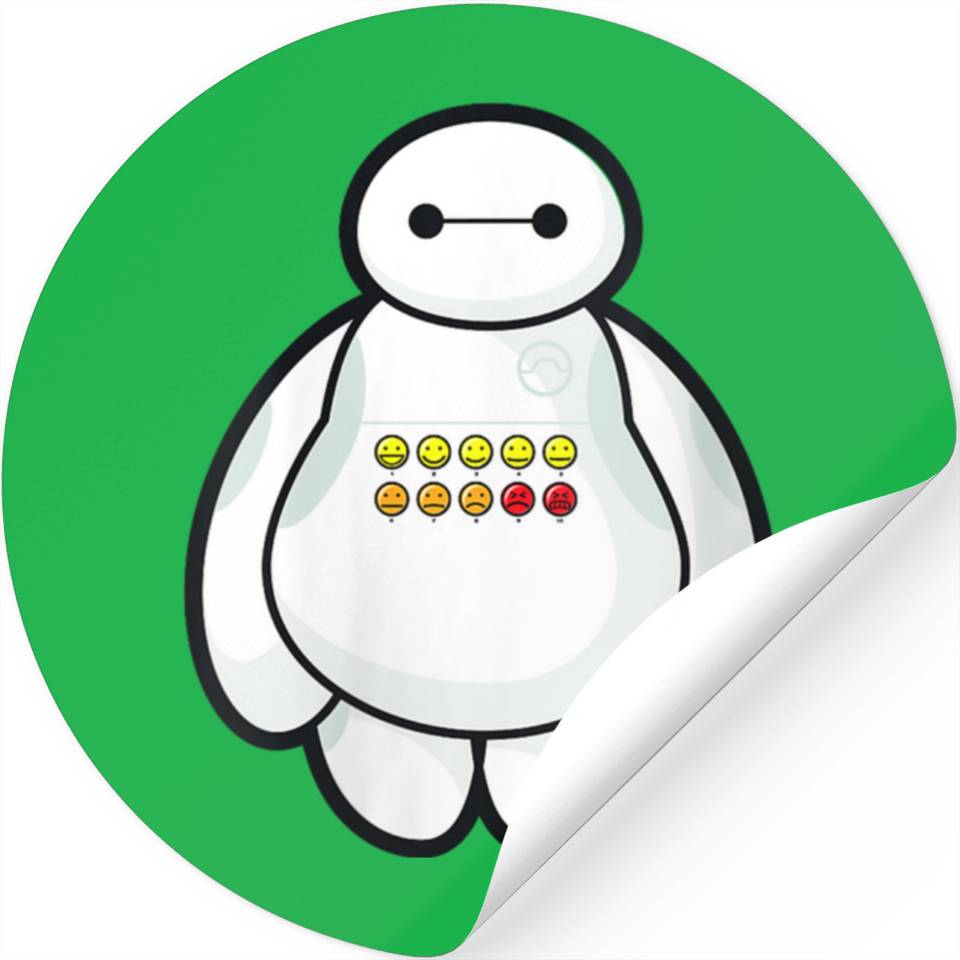 Disneyss Big Hero 6 Baymax Displaying Different Levels Of Pain Stickers ...