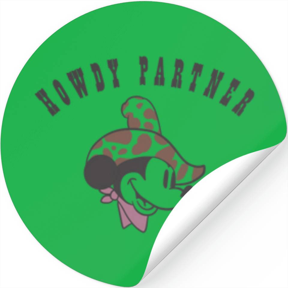 Disneyss Mickey And Friends Howdy Partner Cowboy Mickey Retro Stickers ...
