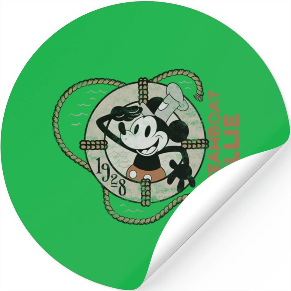 Disney 100 Mickey Mouse Steamboat Willie Distressed D100 Stickers | ID ...