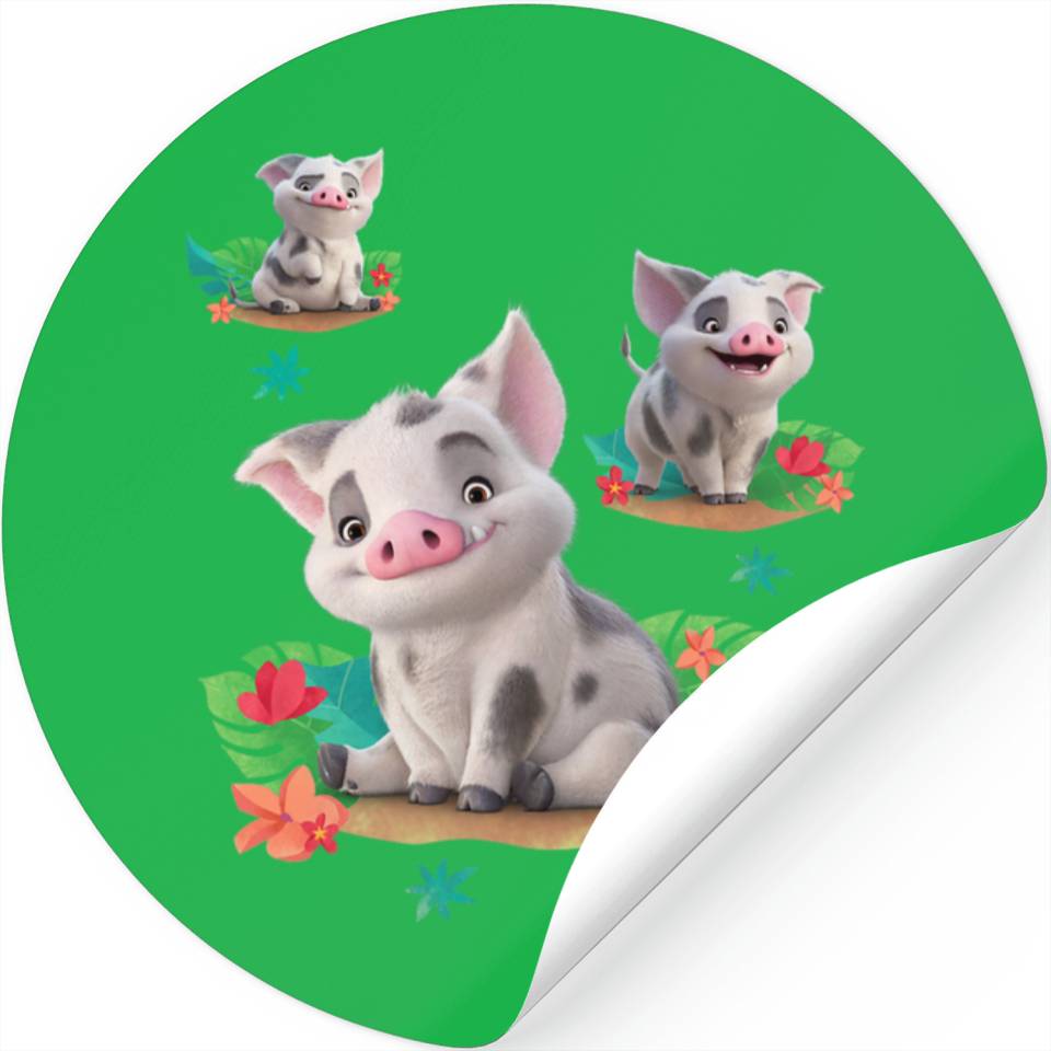 Disney Moana Pua the Pig Cute Character Poses Stickers | ID 22994783 by ...