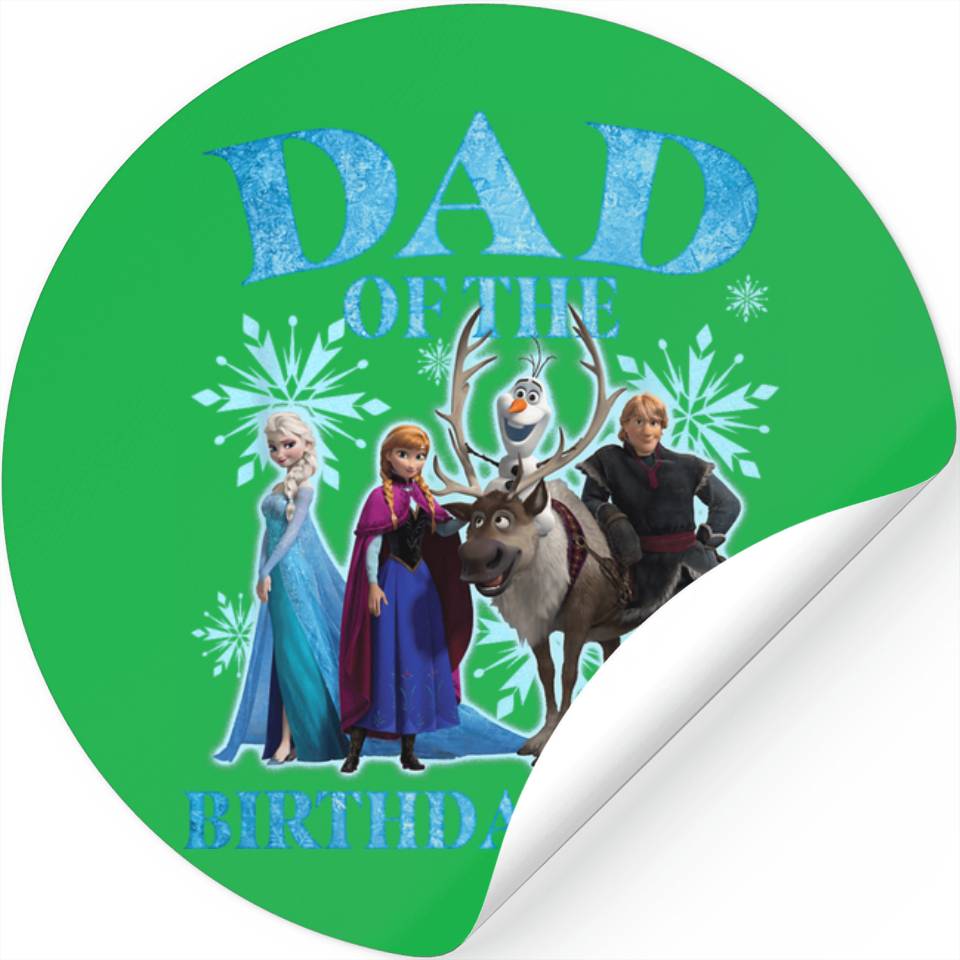 Disney Frozen Dad Of The Birthday Girl Group Shot Chest Logo Stickers ...