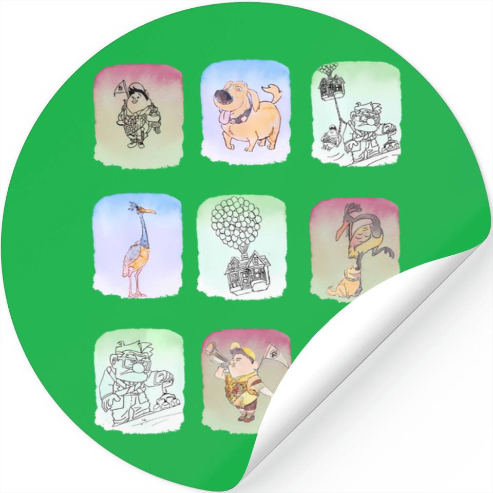 Disney Pixar Up Movie Scene Squares Stickers | ID 23059589 by Erin ...