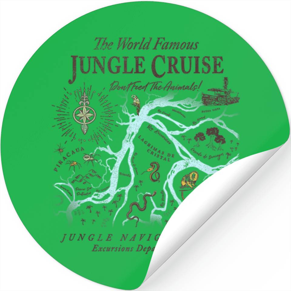 Disney Jungle Cruise World Famous Excursions Dep Stickers | ID 23054454 ...