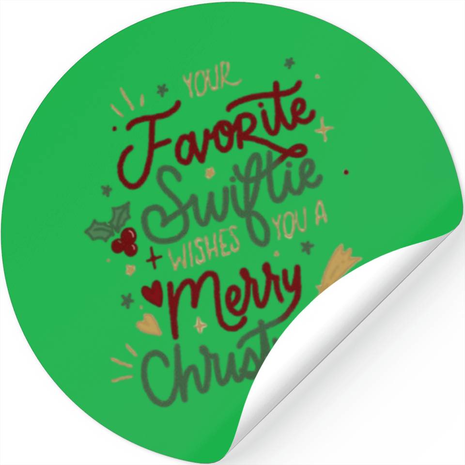 Merry swiftmas taylors version christmas tree Taylor ) 4 Stickers | ID ...
