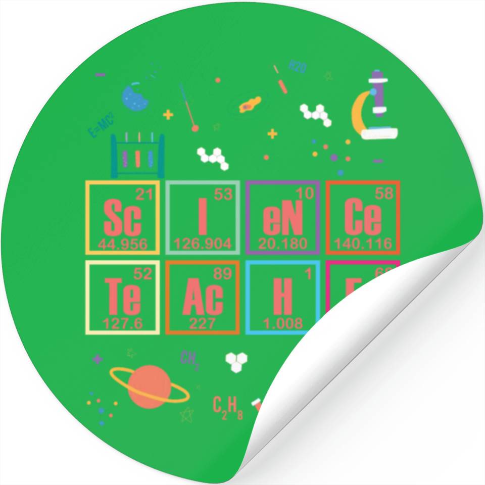 Science Teacher Periodic Table Of Elements School Stickers | ID ...