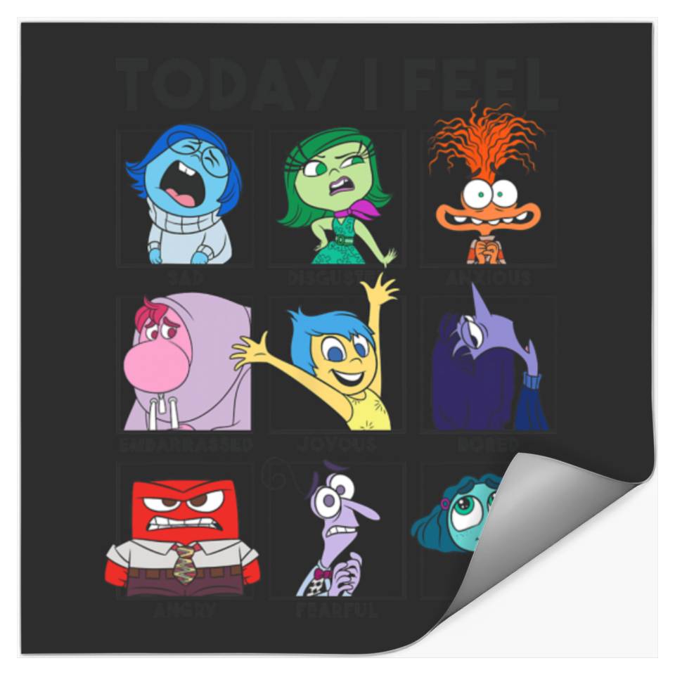 2" x 2" Black Disney Pixar Inside Out 2 Today I Feel... Emotions Panels ...