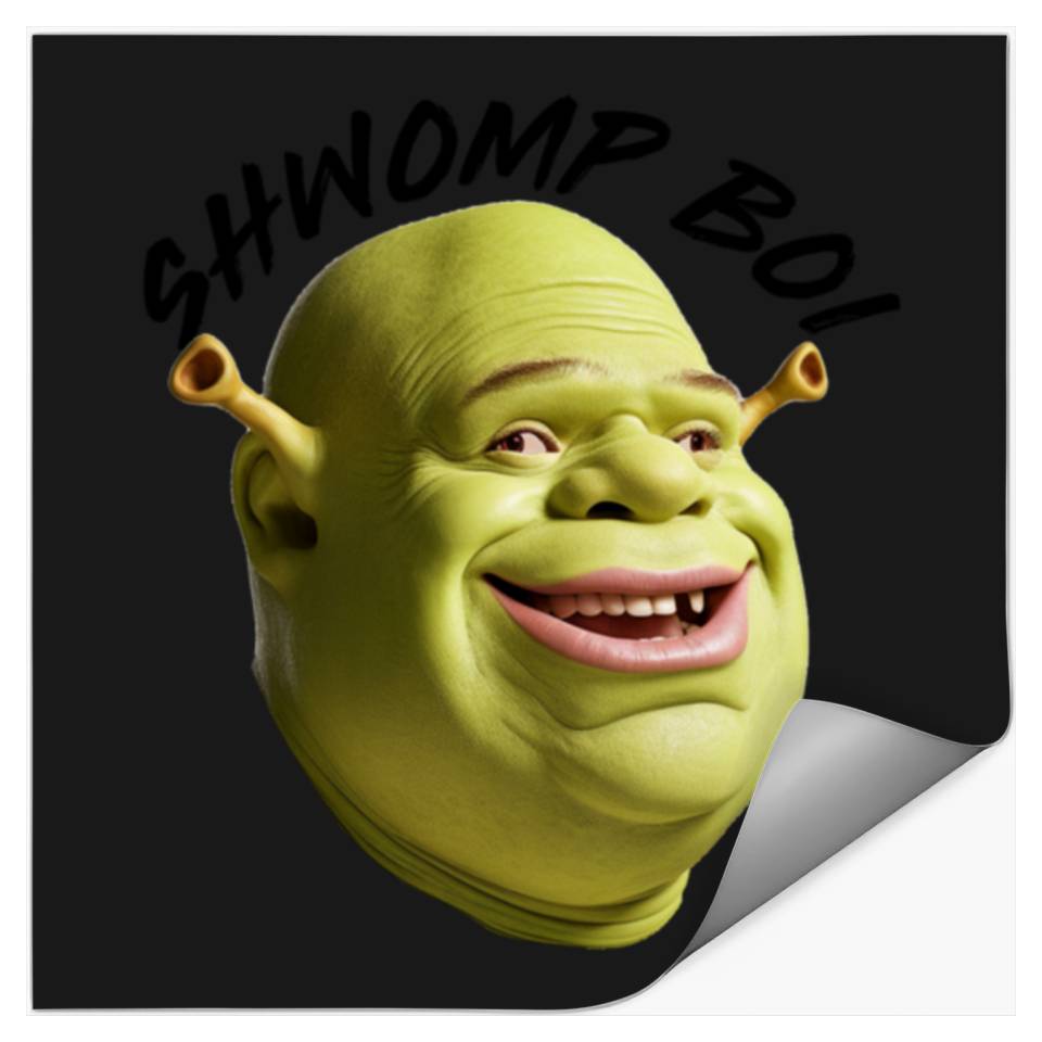 WHITE 2" x 2" Funny Shrek the Ogre Swamp Boy : Shrek Same Swamp Forever ...