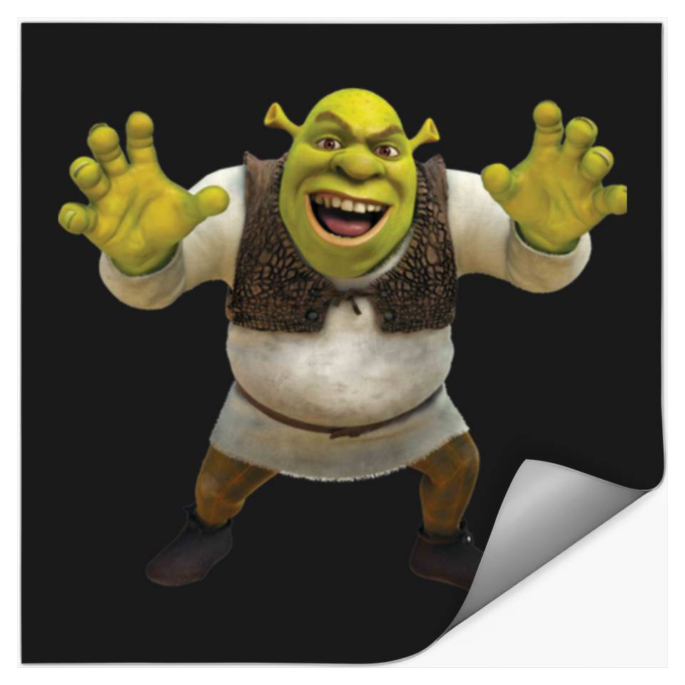 2" x 2" WHITE Beautiful Shrek attack : Shrek Same Swamp Forever , Shrek ...