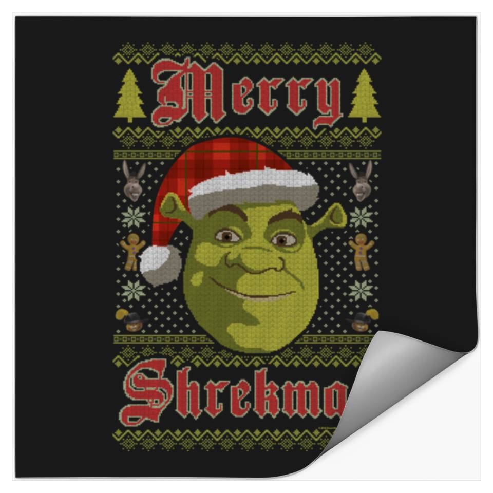 WHITE 2" x 2" Shrek Merry Shrekmas Distressed Head Shot Poster : Shrek ...