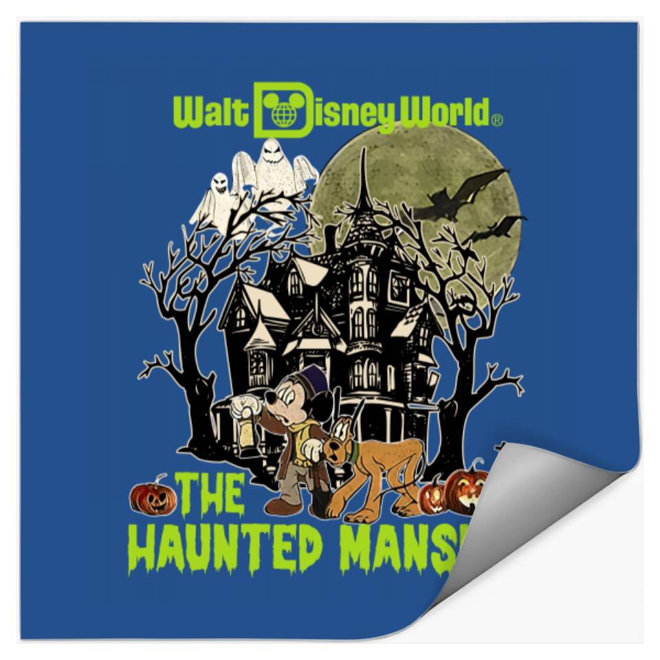 2" x 2" Black Vintage Disney Haunted Mansion Stickers, The Haunted ...